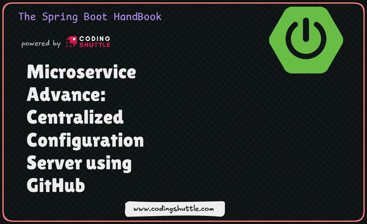 Microservice Advance: Centralized Configuration Server using GitHub | Coding Shuttle