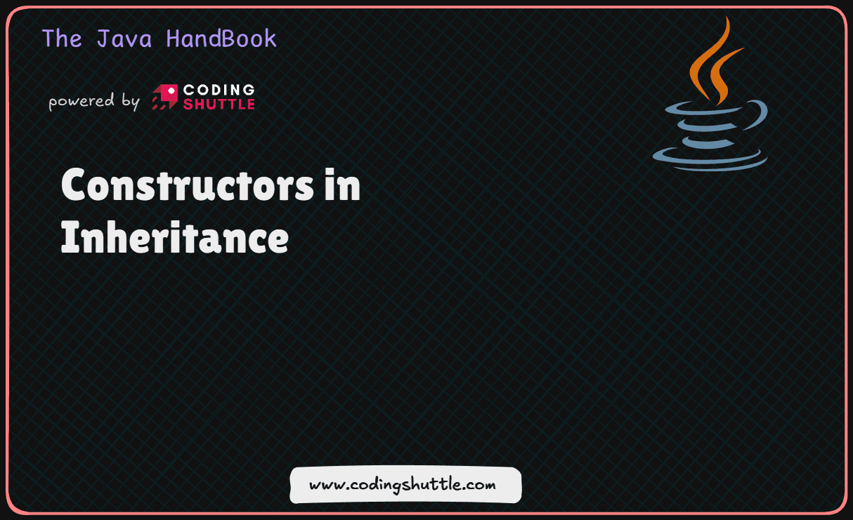 Constructors In Inheritance Coding Shuttle 2555