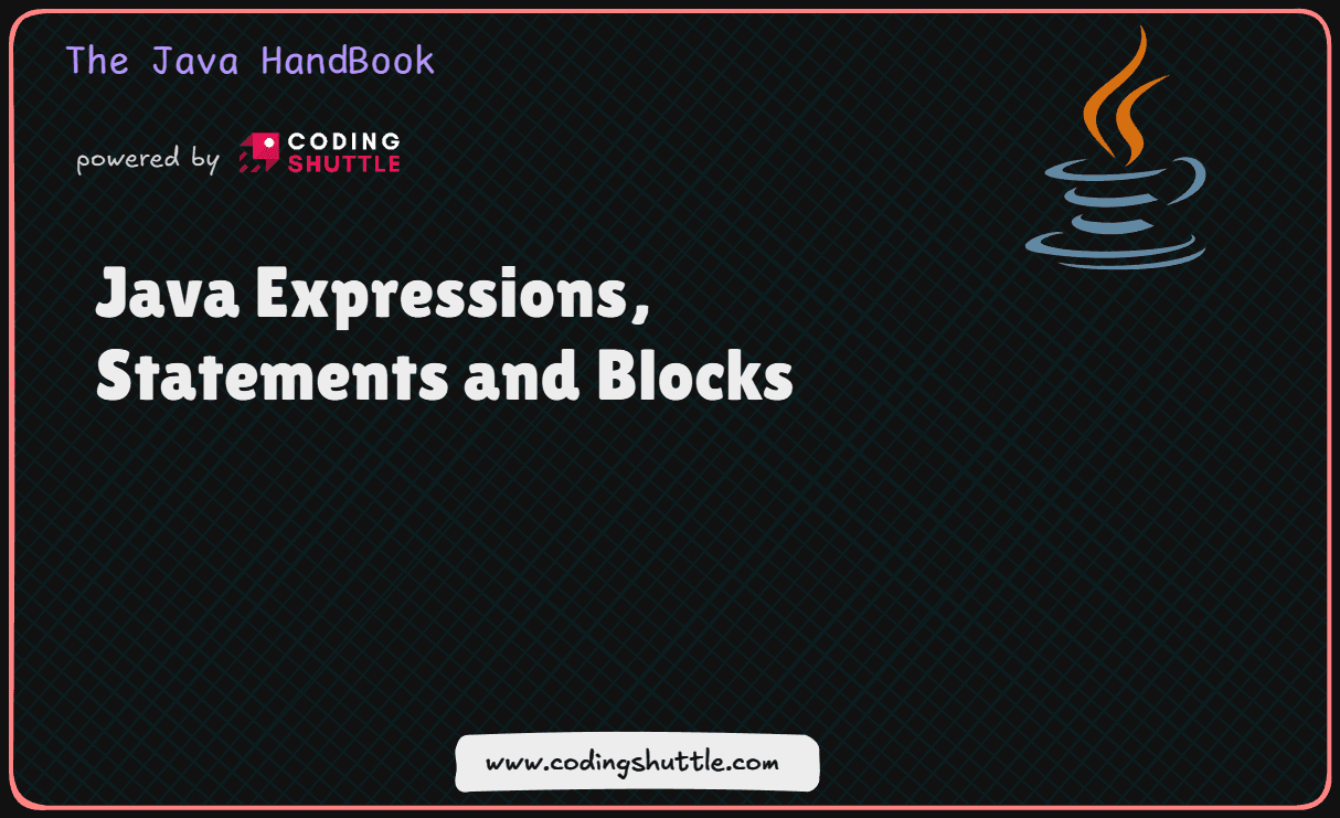 Java Expressions Statements And Blocks Coding Shuttle 6721