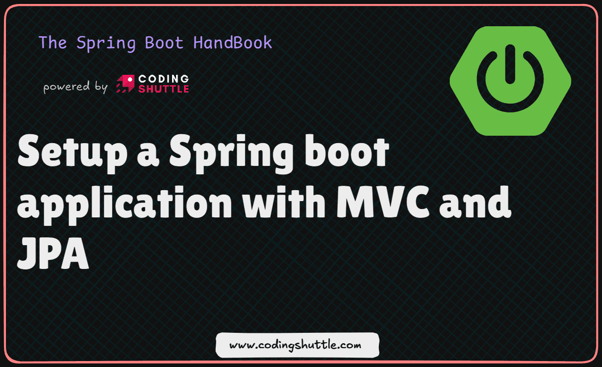 Setup A Spring Boot Application With Mvc And Jpa Coding Shuttle 3524