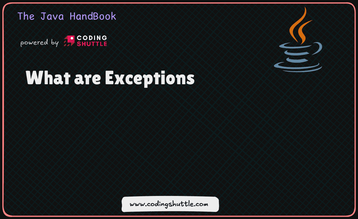 Exceptions in Java | Coding Shuttle