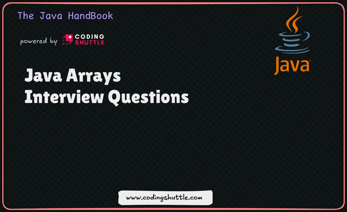 Java Arrays Interview Questions | Coding Shuttle
